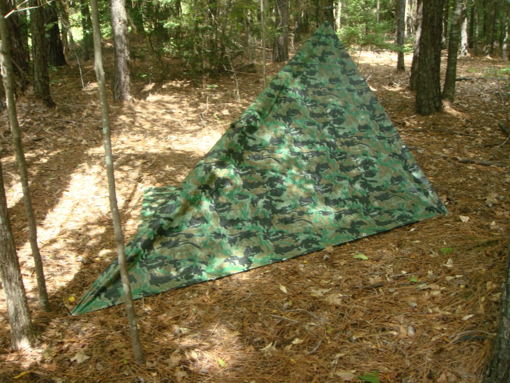 The Plow Point or Diamond Fly Tarp Set-Up | Sensible Survival